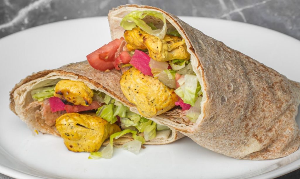 Large Chicken Kebab Wrap - Caspian Kebabs
